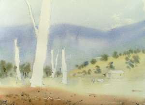 Watercolor Landscape Paintings : Initial Wash: Watercolour